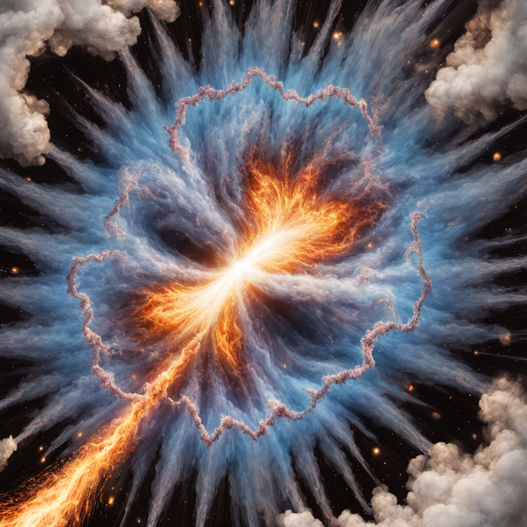An explosion in space echoes through the infinite void by Mylena ...