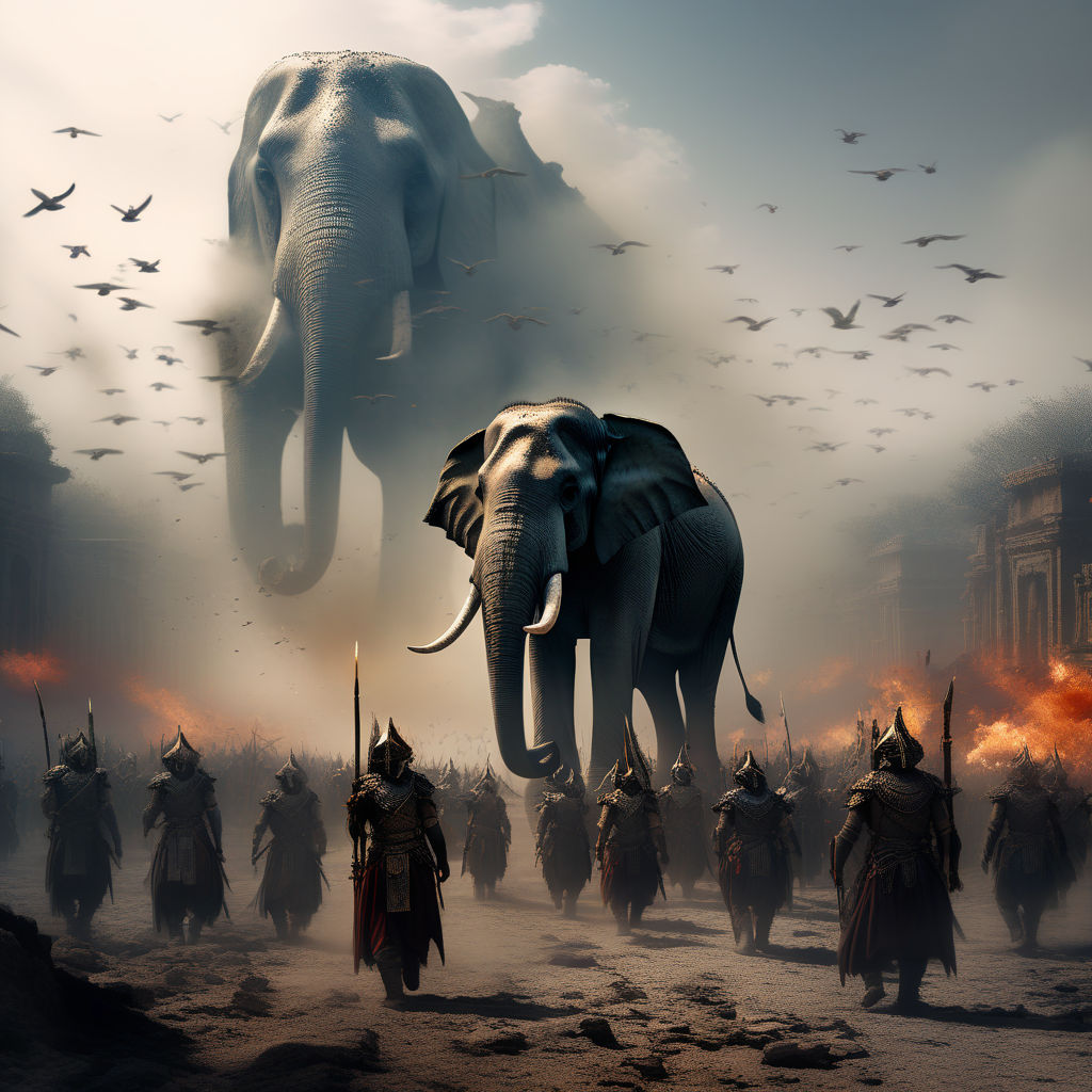 Ababil birds carrying stones from hell attacked King Abraha'... by Andayani Ri - Playground