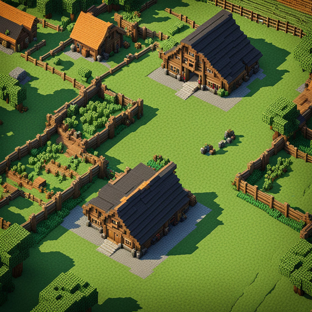 Minecraft barn features detailed wooden beams by Raj Gondaliya - Playground