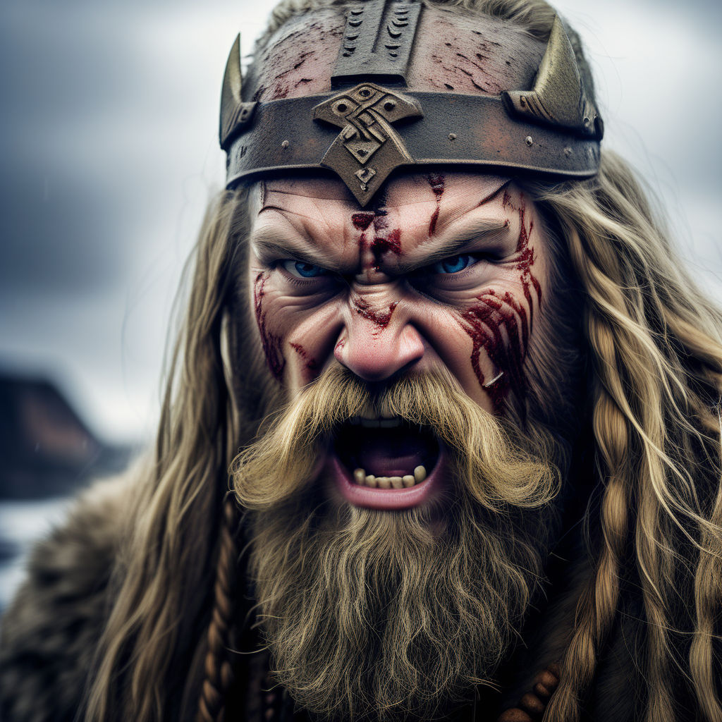 Very angry Viking face. Make it angrier by Adam P - Playground