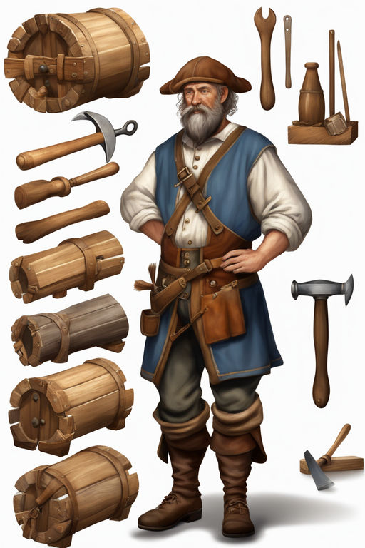 Realistic image of DnD character - Shipwright. Medieval ship... by ...