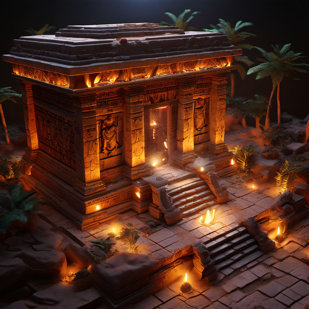 3 d ancient egyptian tomb isometric rts style game map by karnak El ...