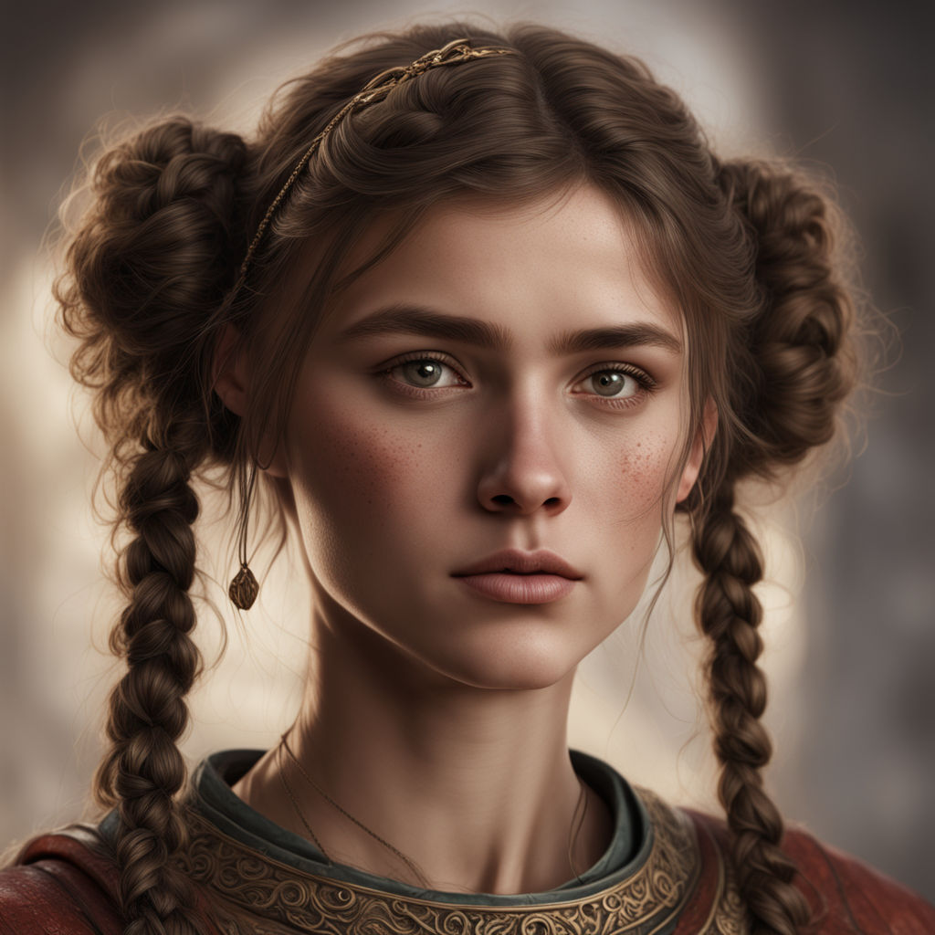 A teenage girl from the year 450 AD by Del Bogle - Playground