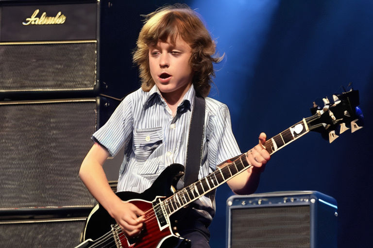 Angus young on stage at 7 years old by The Bucle - Playground