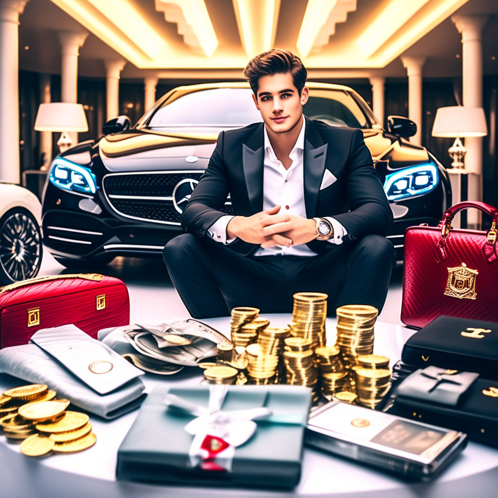 A billionaire young man with in luxury items image size is Y... by Vais ...