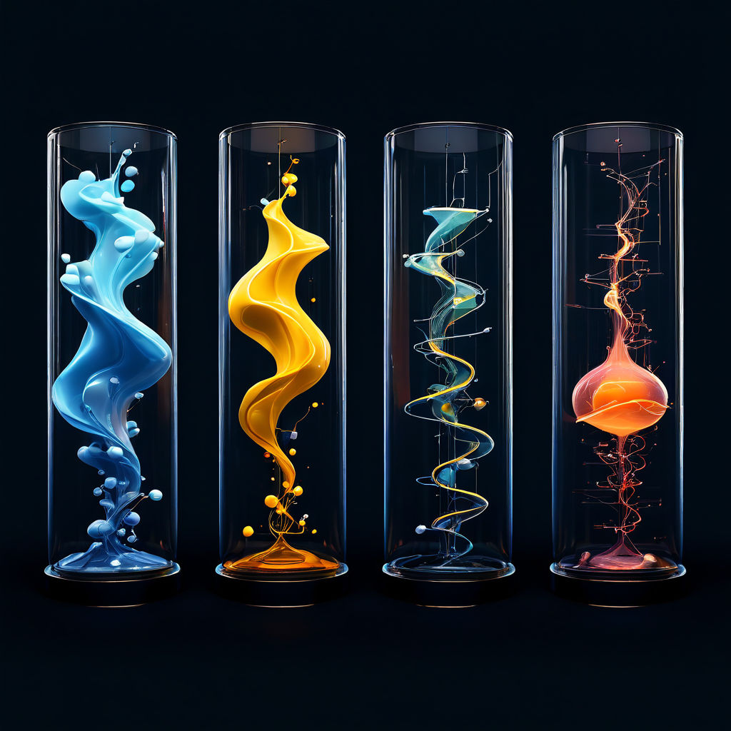 A sequence of blob (from left to right) with connections tha... by Juan ...