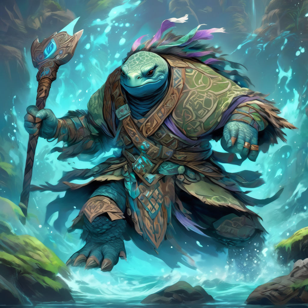 A Dungeons and Dragons RPG inspired humanoid turtle druid by Scott ...
