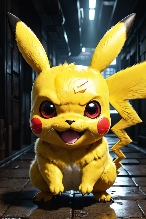 Pikachu in an ugly version. They are deformed by Nico Sparrow - Playground