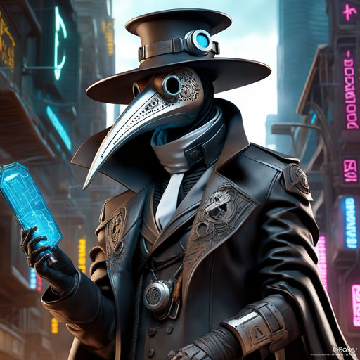 Cyberpunk plague doctor by Zachariah Krauss - Playground