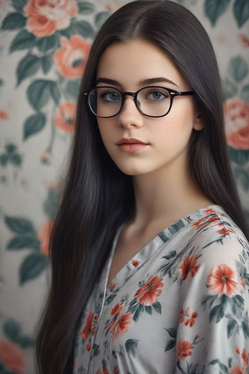 A medium long shot portrait of beautiful 16 year old teenage... by ...