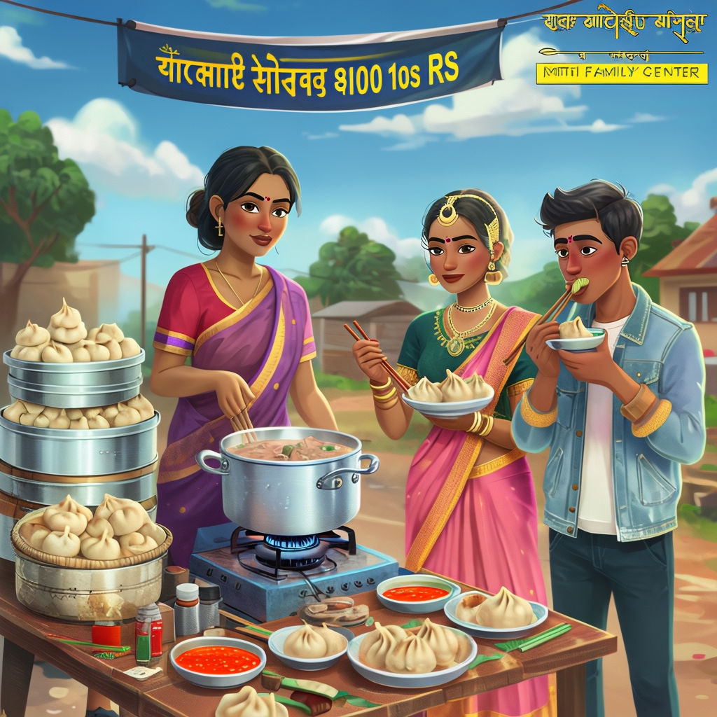 An animated illustration depicts a vibrant street food scene... by ...