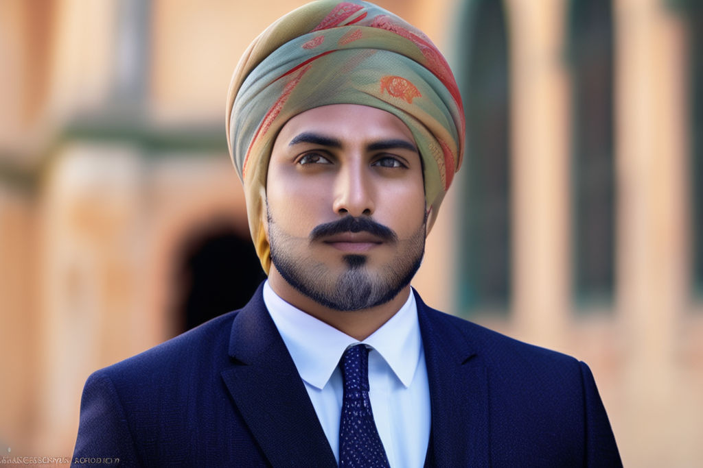 Sikh wearing turban by Filip Moskalik - Playground