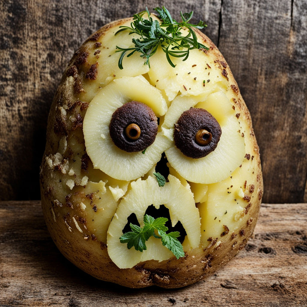 Potato that looks like a monster from a horror movie by Анна Мак ...
