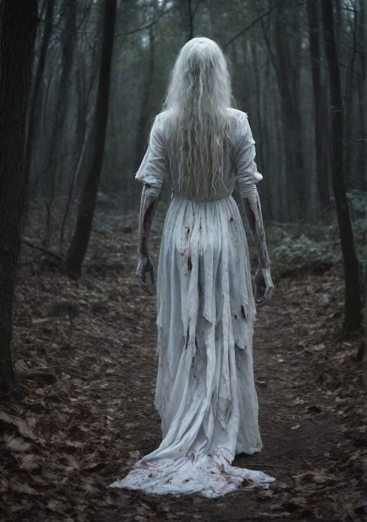 The back of a nine-foot lady dressed in white by bod gg - Playground