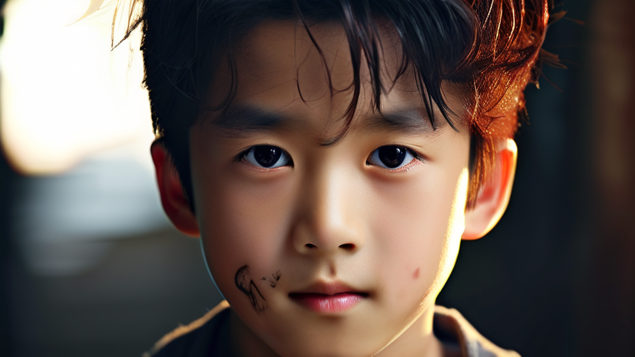 A very handsome face of a Chinese boy by Eric Lee - Playground