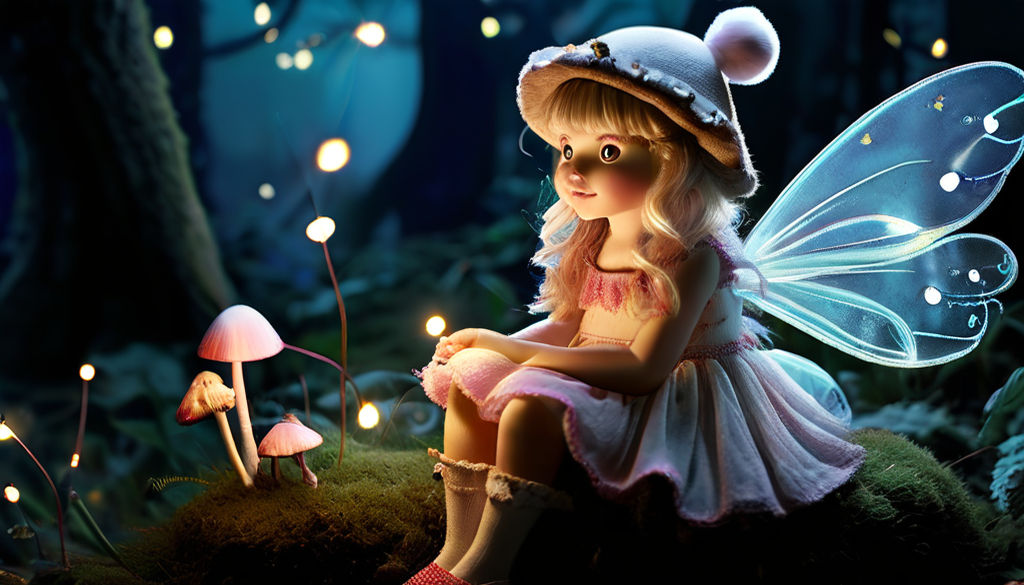 A humanized firefly as a whimsical character from a fairy ta... by ...
