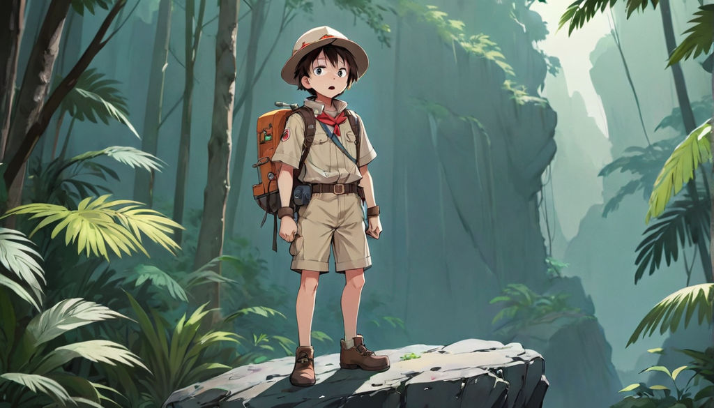 A young boy dressed as an explorer by Paul Robbins - Playground