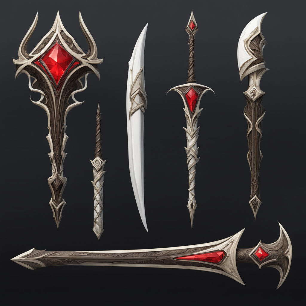 Create concept art for organic melee weapons by Z - - Playground