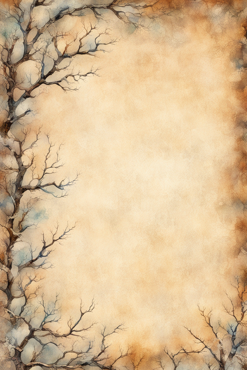 Vintage old scrappy writing paper featuring a beautiful wint... by Yu ...