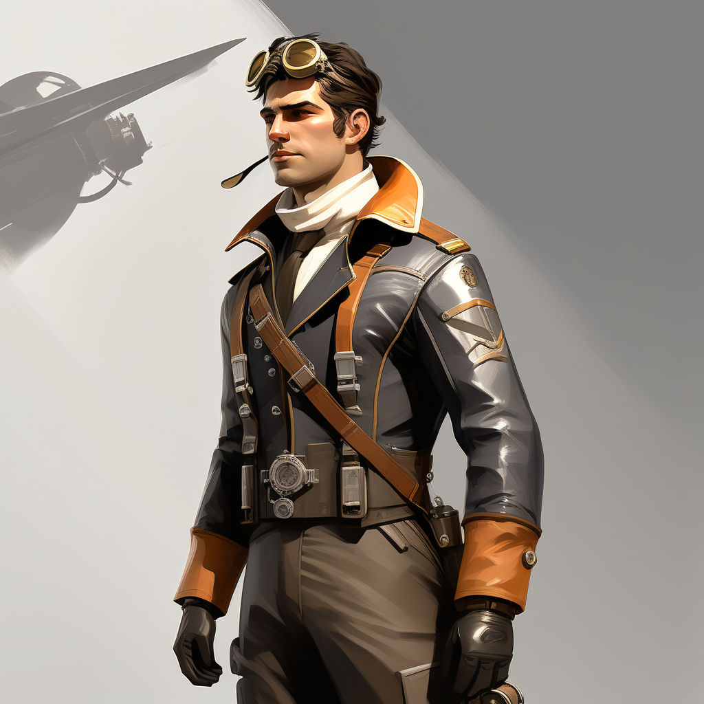 Dieselpunk male pilot by Nugget bruh - Playground