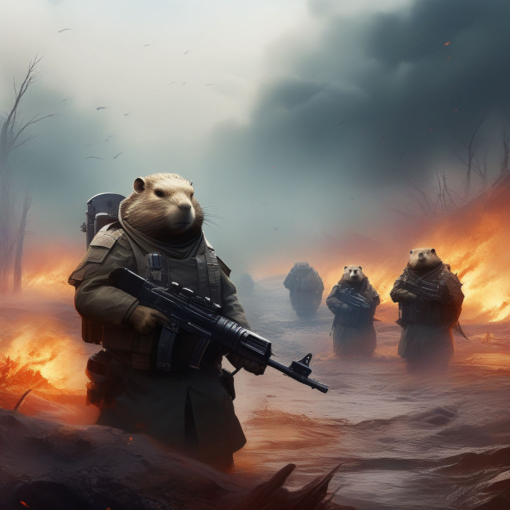 War capybara. Helmet by A Peak - Playground