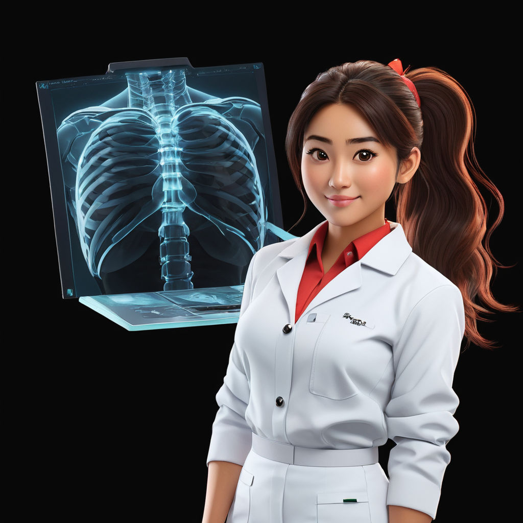 Pixar style 3D render of a 25-year-old Asian radiographer by Kalibrasi ...