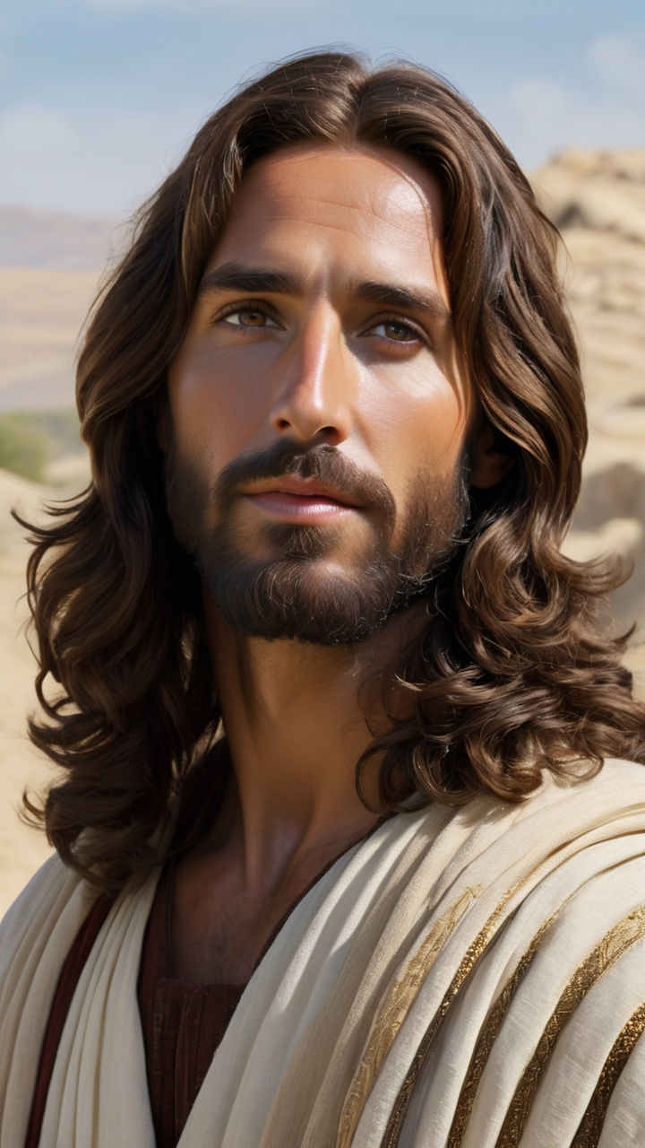 Create a highly detailed and realistic portrait of Jesus Chr... by ...