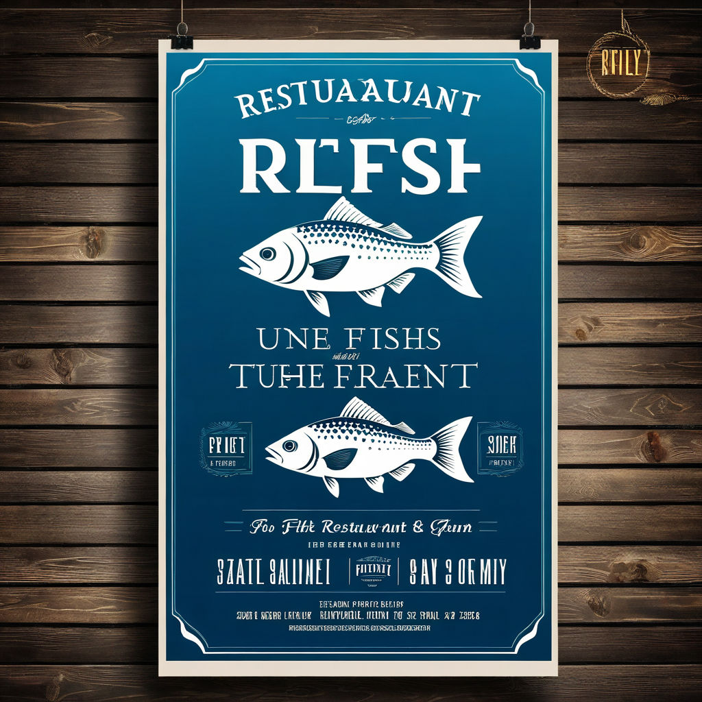 Fish restaurant poster design by Hakan Çelebi - Playground