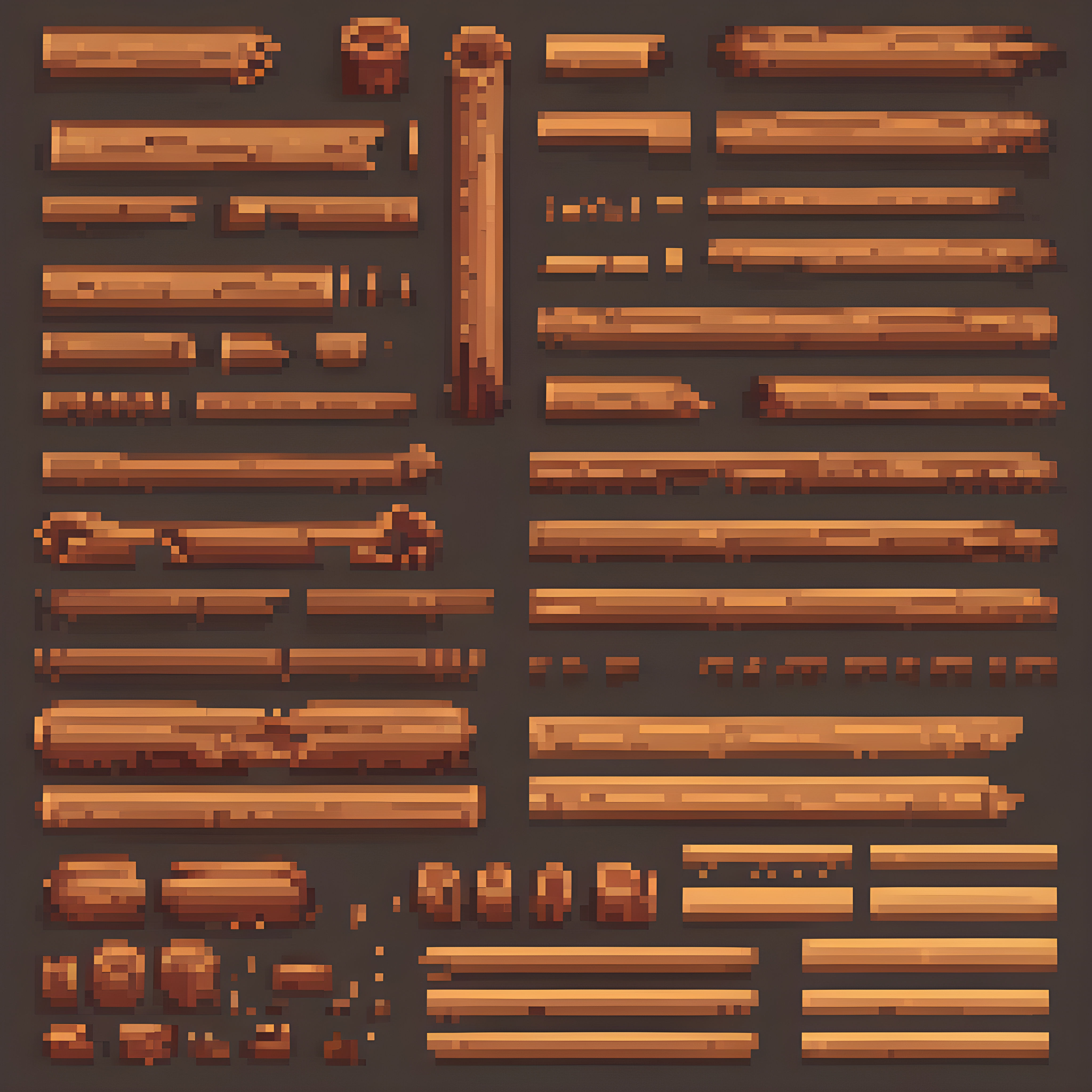 Sprite sheet of different types of wood log for a rpg game by Josh Mc ...