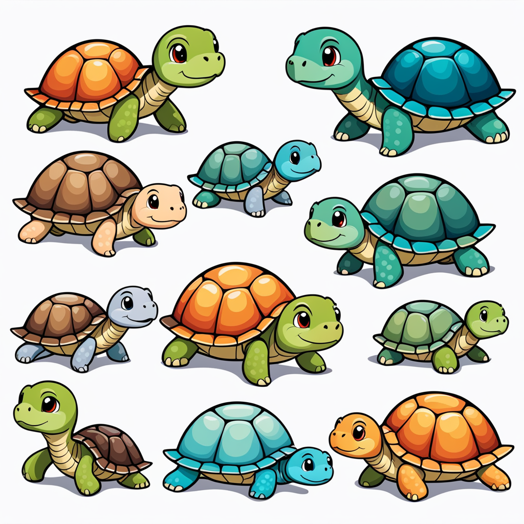 Baby turtle clipart set by S Matt - Playground