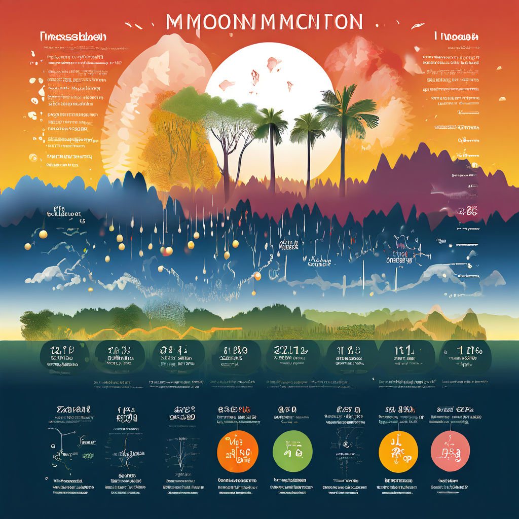 Climate infographic illustrating a subtropical monsoon clima... by 전관우 ...