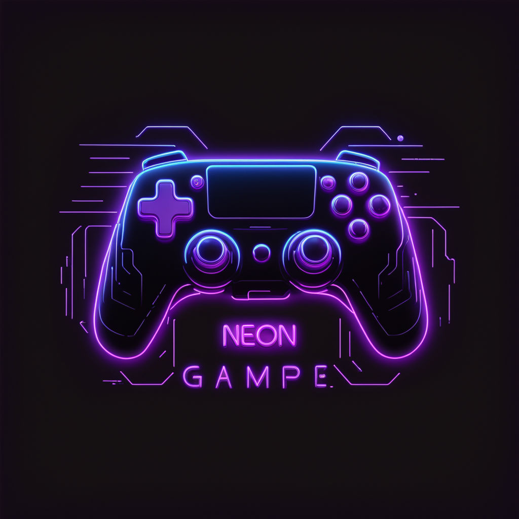 Neon purple logo by Д И - Playground