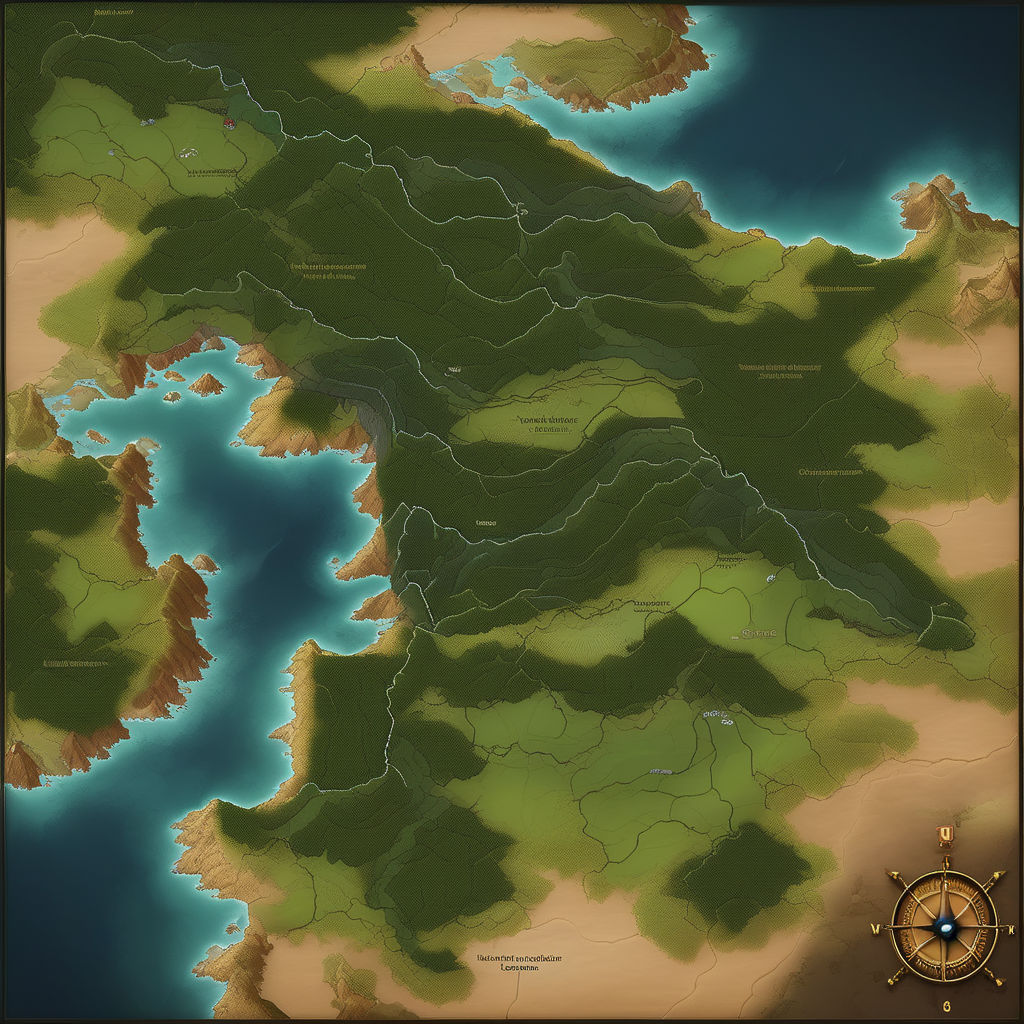 Create a detailed top-down fantasy map for TTRPG gameplay by Guild of ...