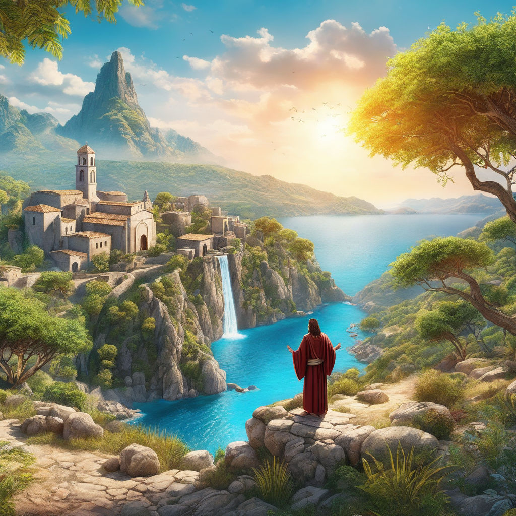 Jesus Christ landscape by Fredo Ugarte - Playground