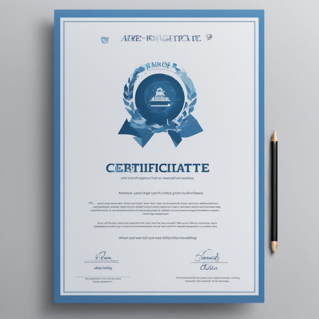 Create a certificate infographic for AXE Funding. theme colo... by ...