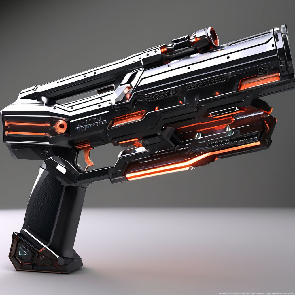 Sci fi laser gun which uses crystals for ammo by James Burnside ...