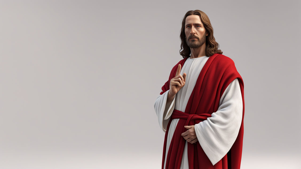 An ultra-realistic 8K image of Jesus Christ in a full-body v... by ...