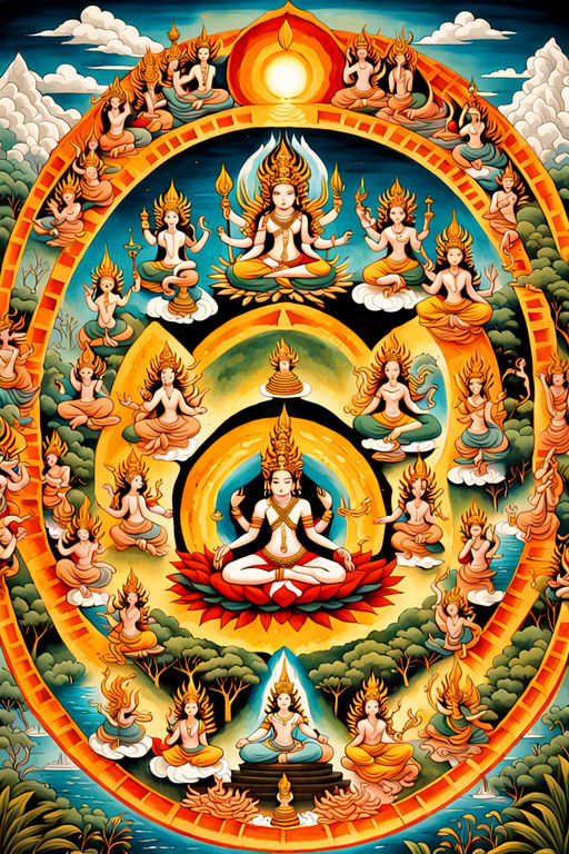 A vibrant illustration of the Dewata Nawa Sanga by M Thaariq ...