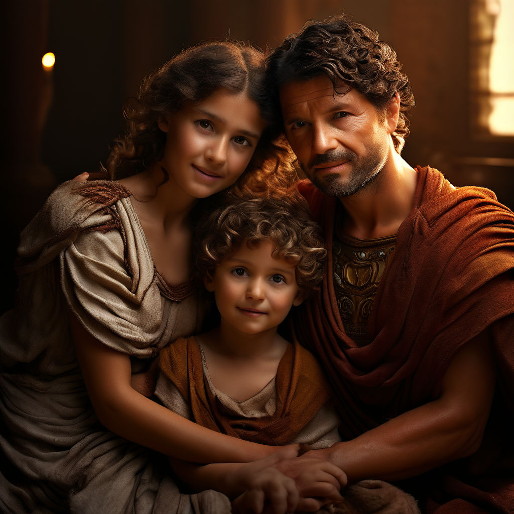 Generate an image of an ancient Roman family with husband by Kevin ...