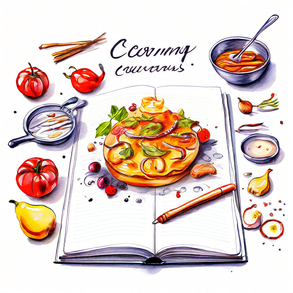 Cookery culinary studies school notebook theme at centre of ... by ...