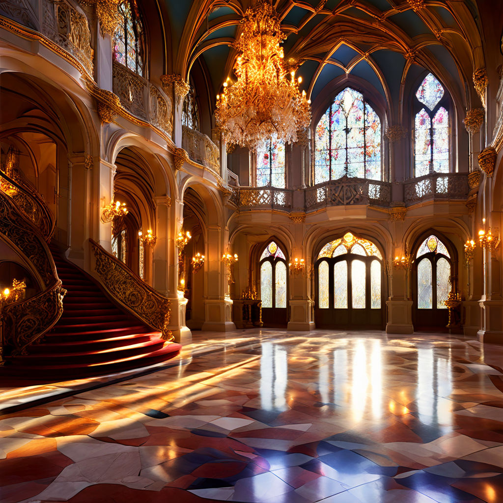 Entrance hall of an iconic Disney castle by Lucy정윤서 - Playground