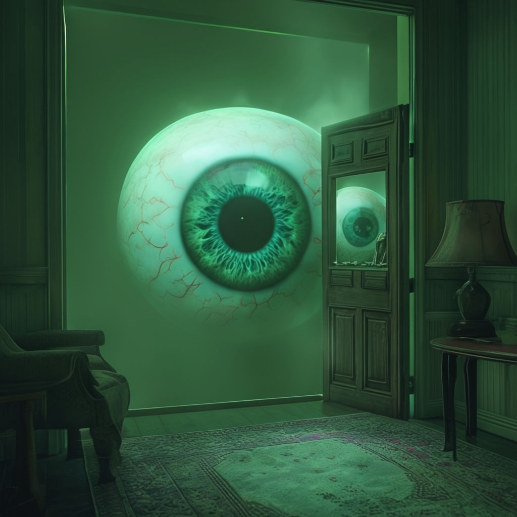 A photo of a surreal and eerie liminal space. There's a room... by VS ...