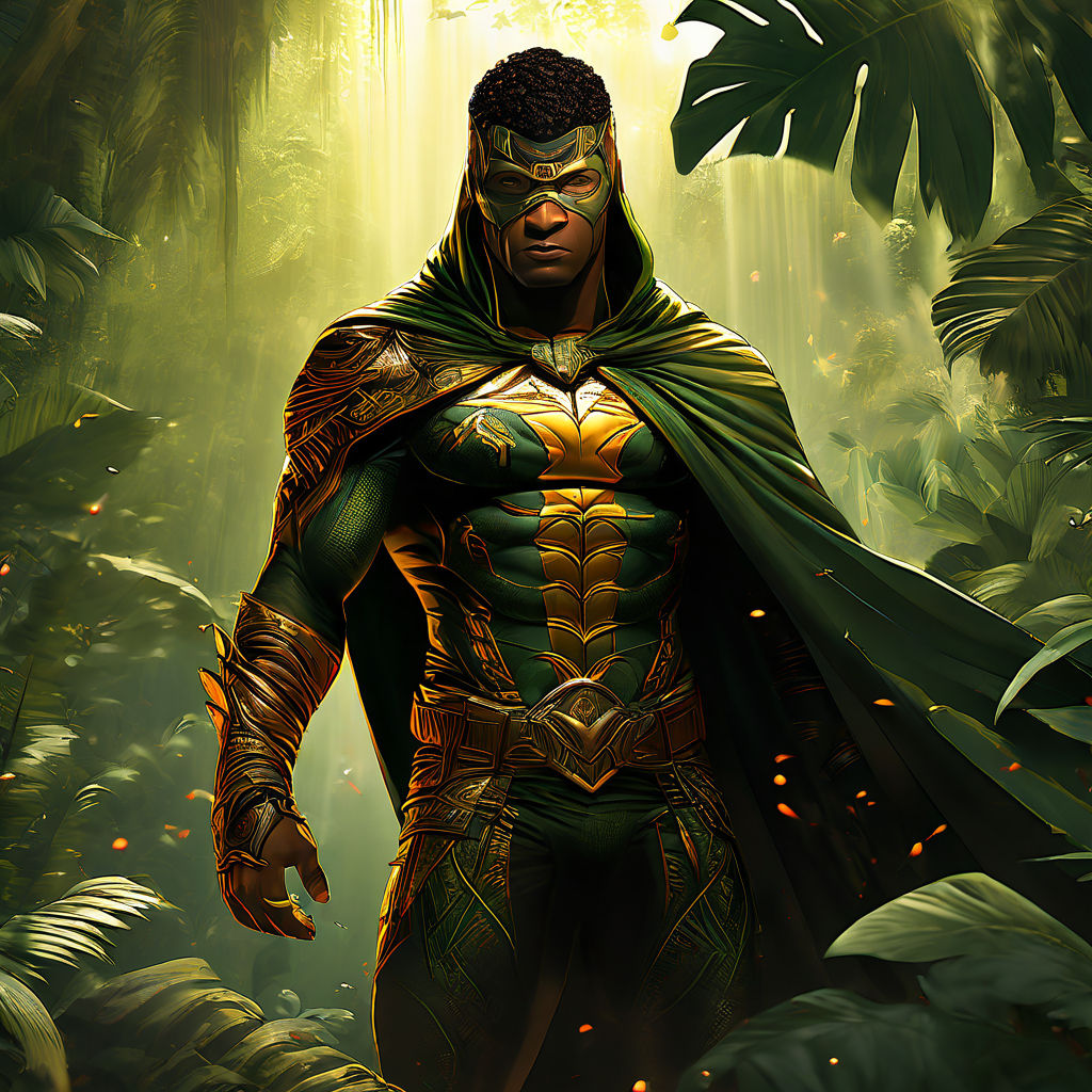 An illustration of a superhero from Belize by Vanglorious Fux - Playground