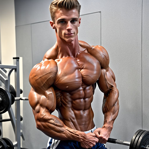 A skinny veiny muscular 22-year old bodybuilder by Ewan - Playground