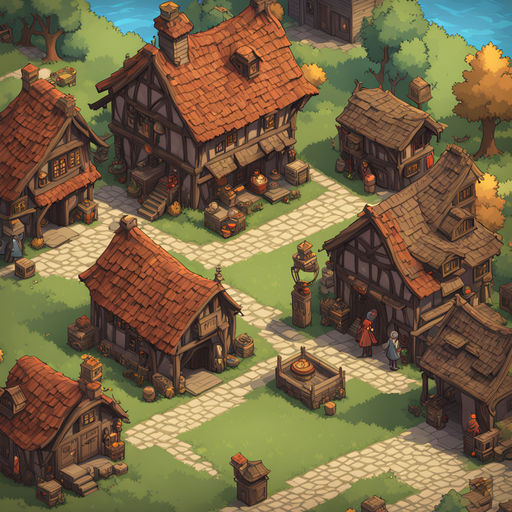 Create a detailed 2D side-scrolling RPG game environment. Th... by ...