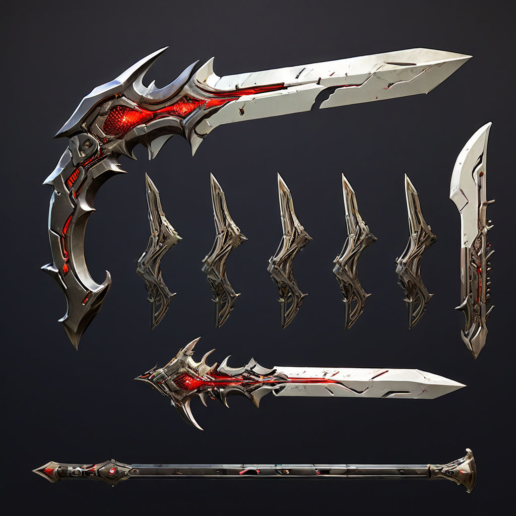 Create concept art for organic melee weapons by Z - - Playground