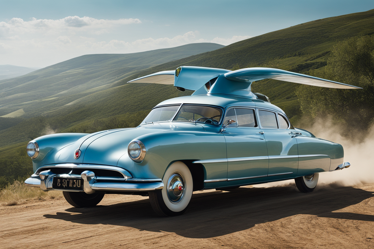 Flying car ad from the 1950's by RJ - Playground