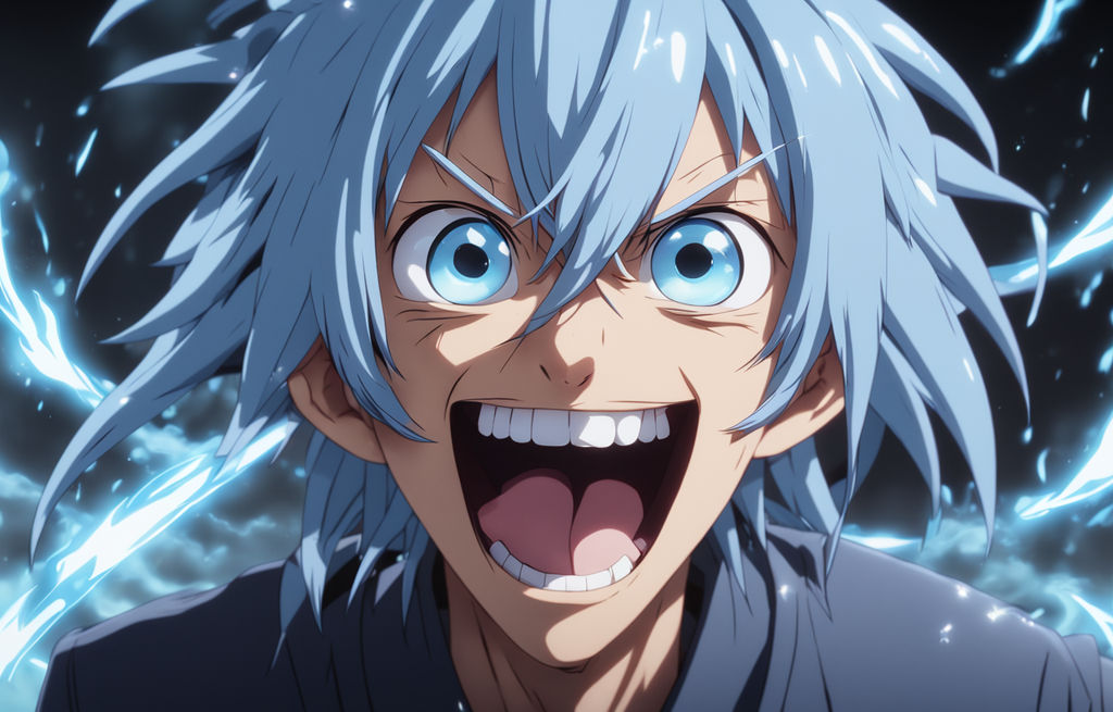 Rimuru Tempest captured mid-laughing with a hint of devious ... by ...