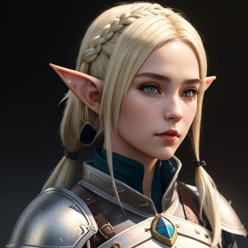 Create a photorealistic portrait of a 20 year old cute Elf f... by Jay ...