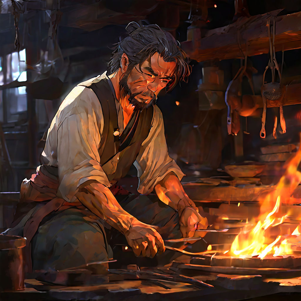 Japanese blacksmith (Anime) by Дмитро Нечипоренко - Playground